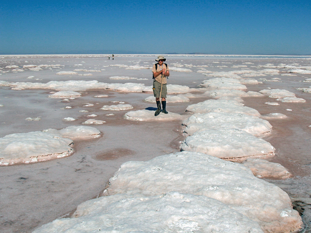Tom Chidsey explores megapolygons covered in halite at Promontory Point ...