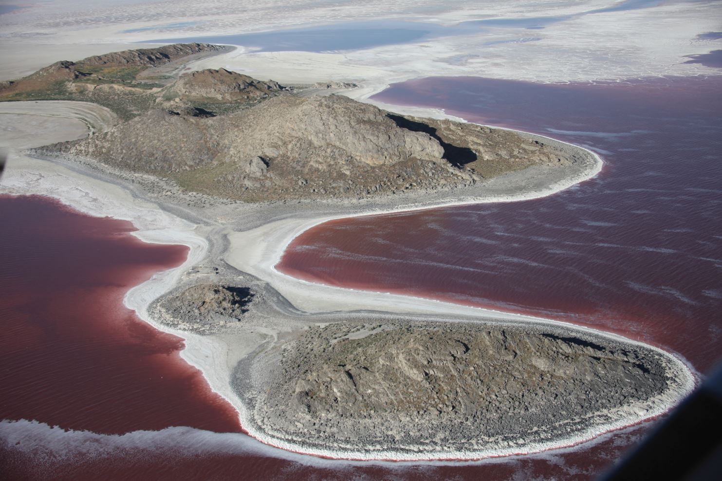 Gunnison (background) and Cub (foreground) Islands, June 2015. These ...