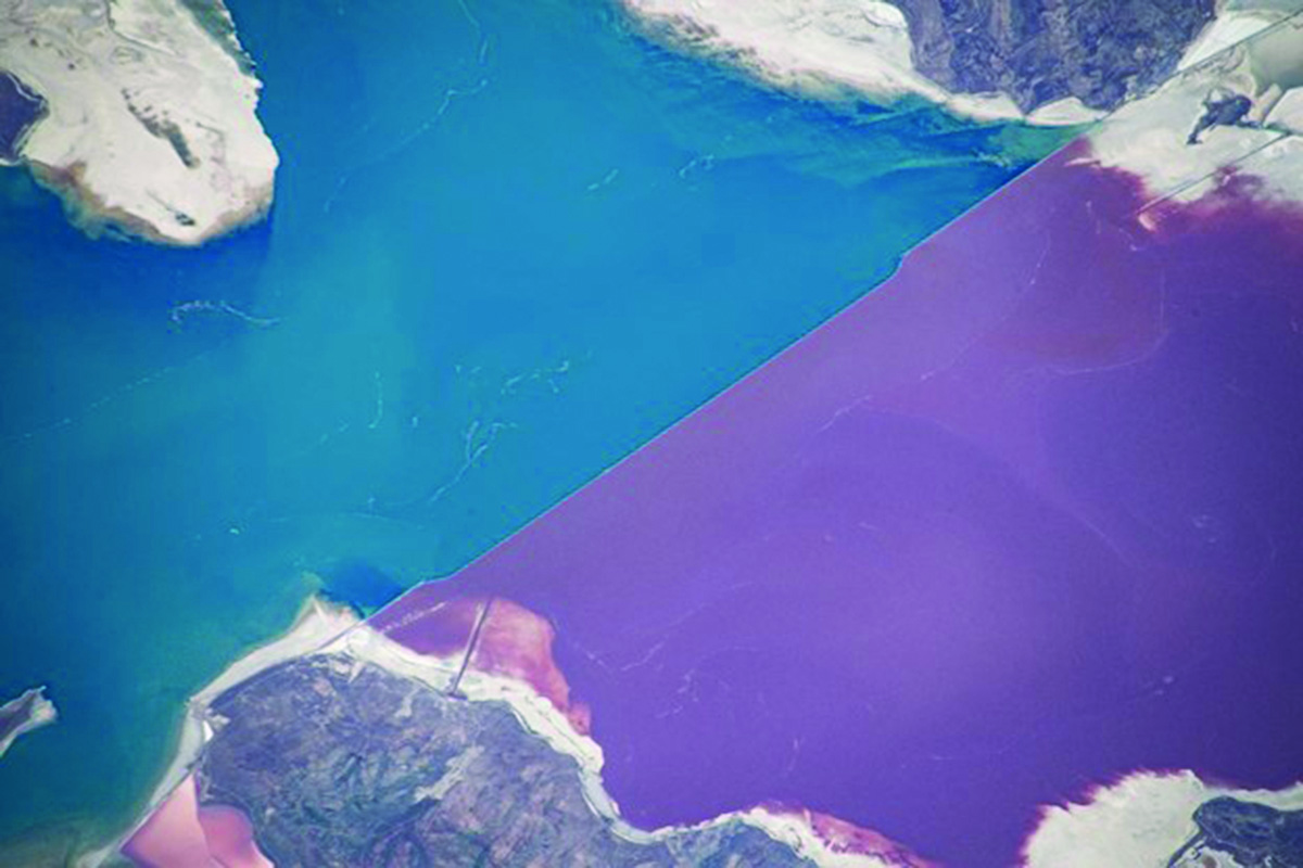 Great Salt Lake photograph from the International Space Station, June ...