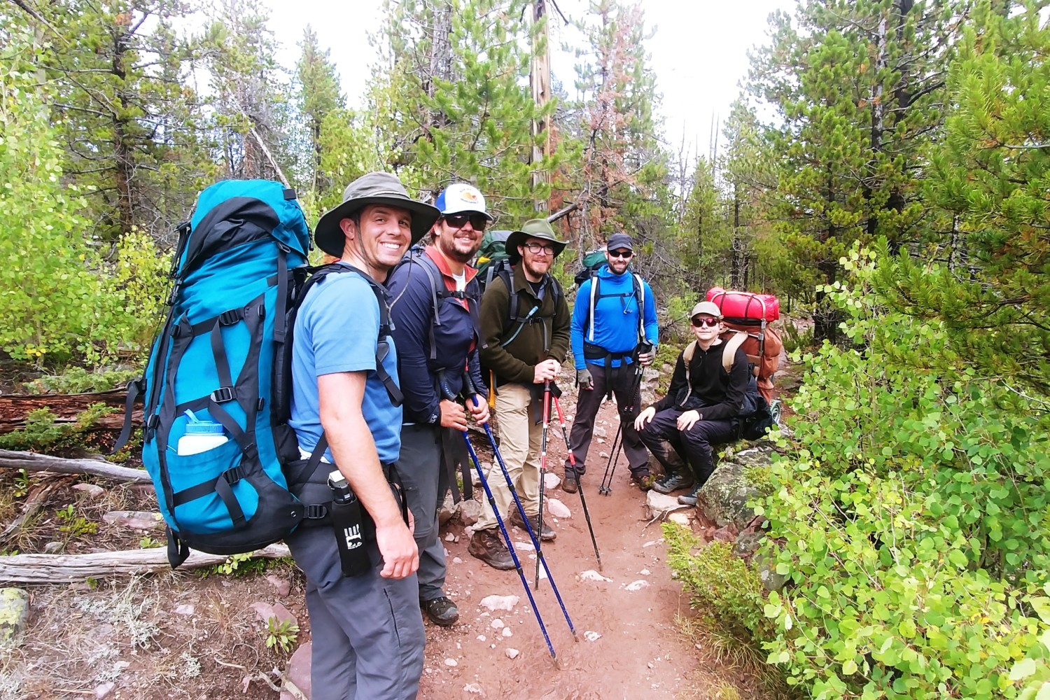UGS staff on trail to Kings Peak, 2019. From left to right: Adam Mckean ...
