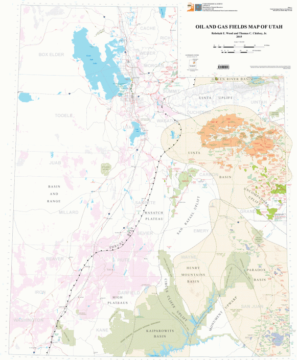 c-119 Circular 119 Oil and Gas Fields Map of Utah - Utah Geological Survey