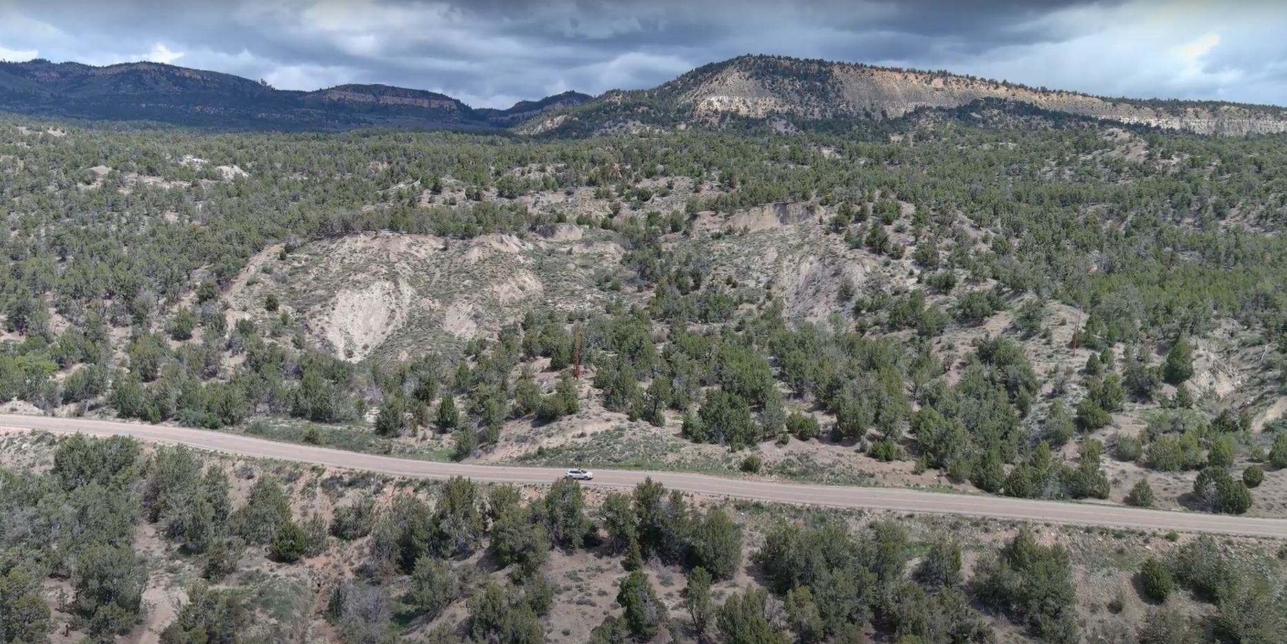 Aerial photo of the Meadow Creek Landslide scarp above SR-9. Photo: Ben ...