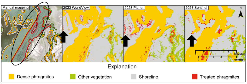 Comparison of results from manual mapping and random forest models. All ...