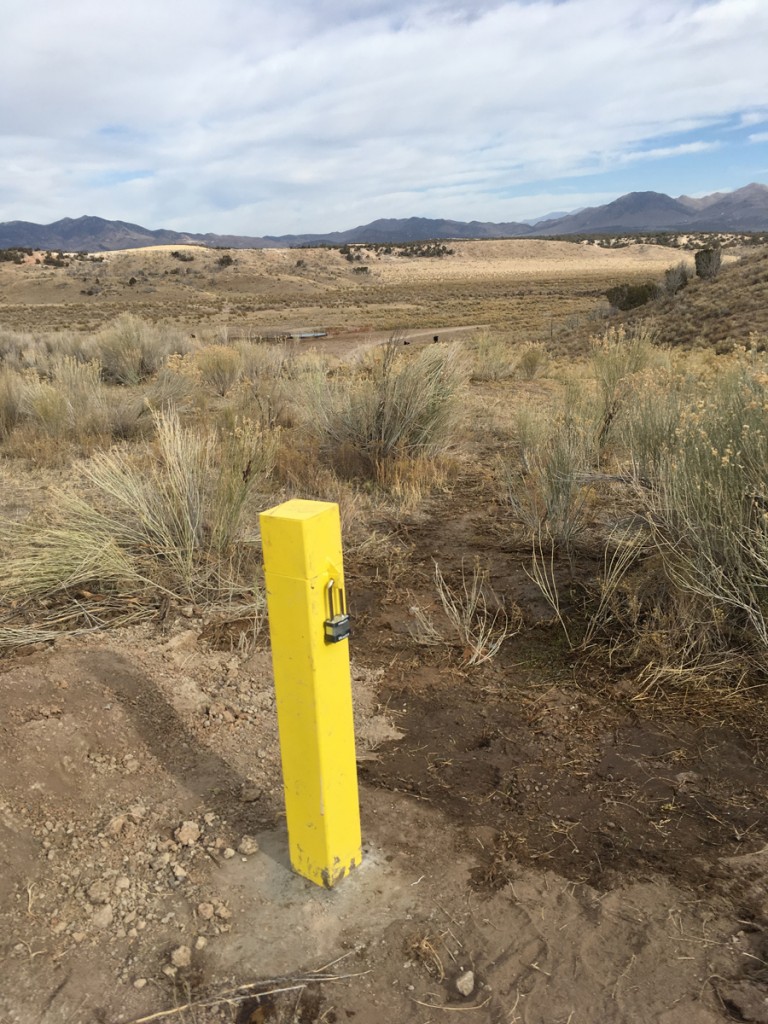Newly installed monitoring well near Mud Spring 1. This well is in a ...