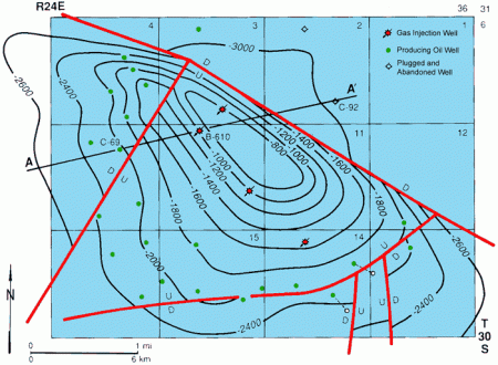 Case-Study Field - Lisbon, San Juan County, Utah: Structure contour ...