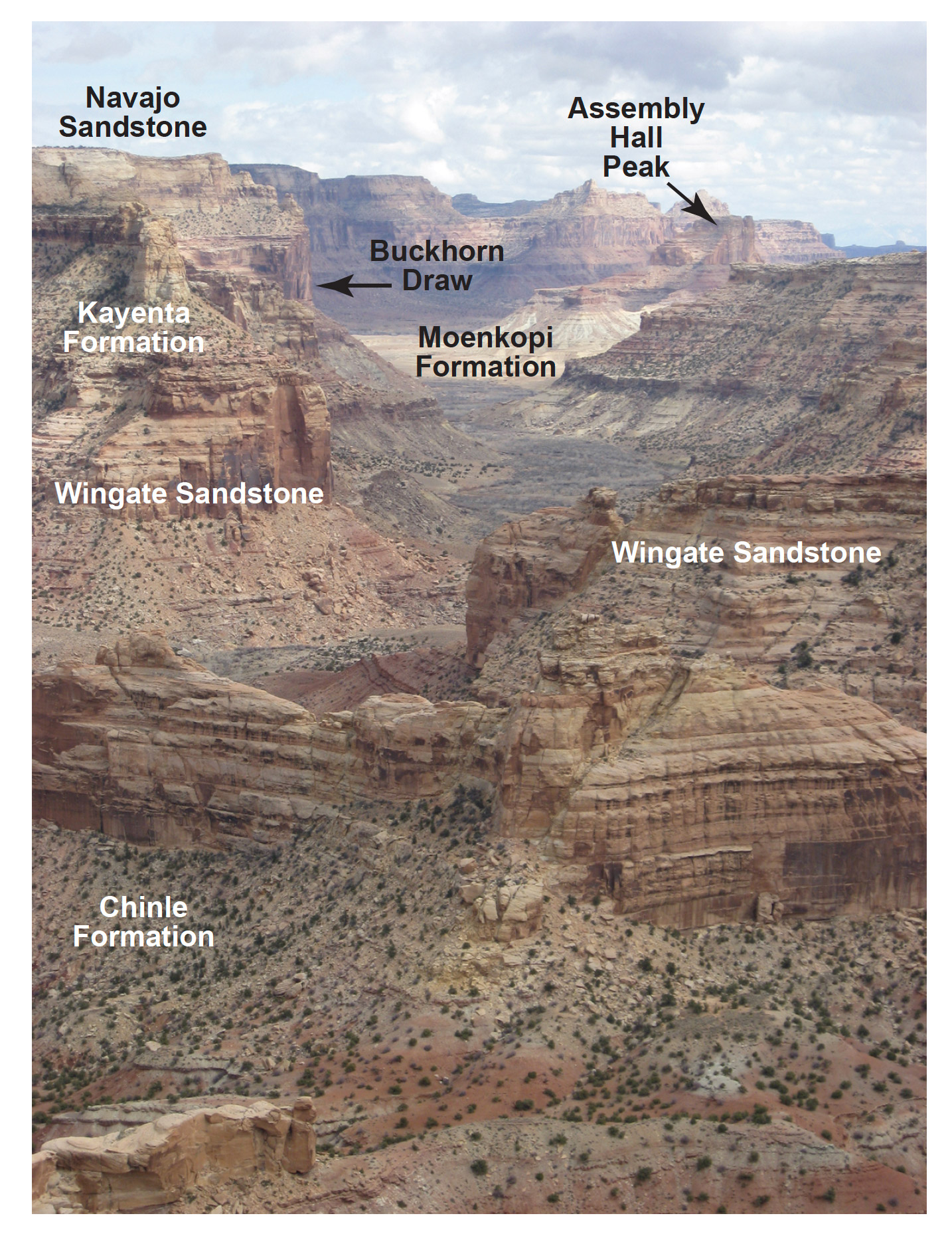 View down canyon from the Wedge Overlook into the Little Grand Canyon ...